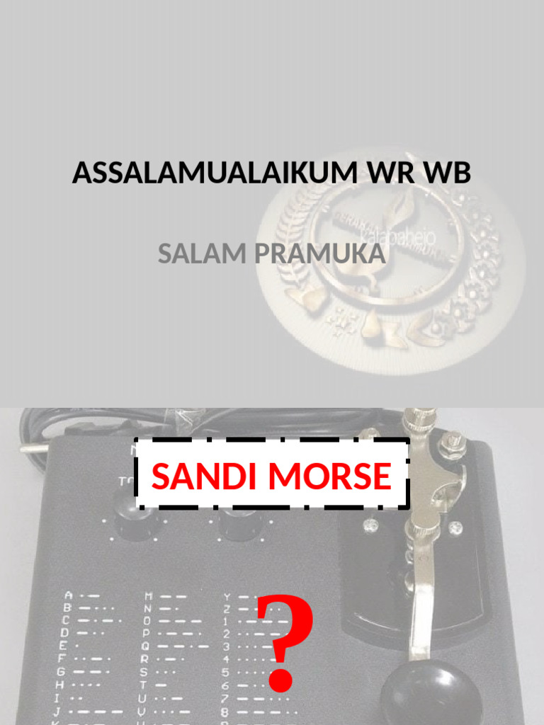 Mengenal Sandi Morse dan Sejarahnya | PDF