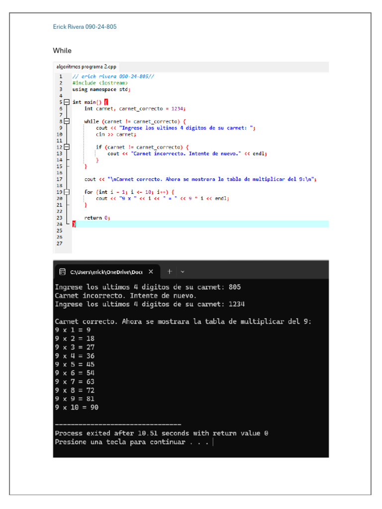 While y Do while | PDF