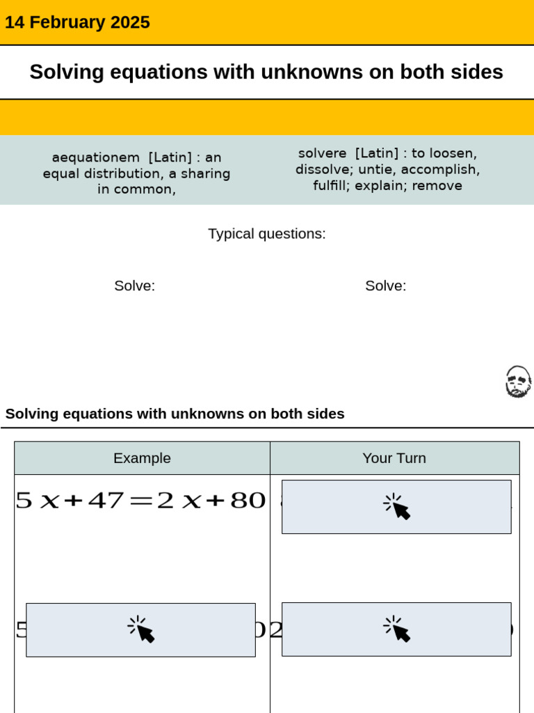 Solving-Equations-With-Unknowns-on-Both-Sides (1) | PDF | Equations | Mathematics