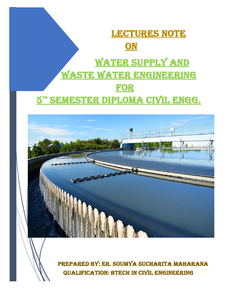 Water Supply & Wastewater Notes | PDF