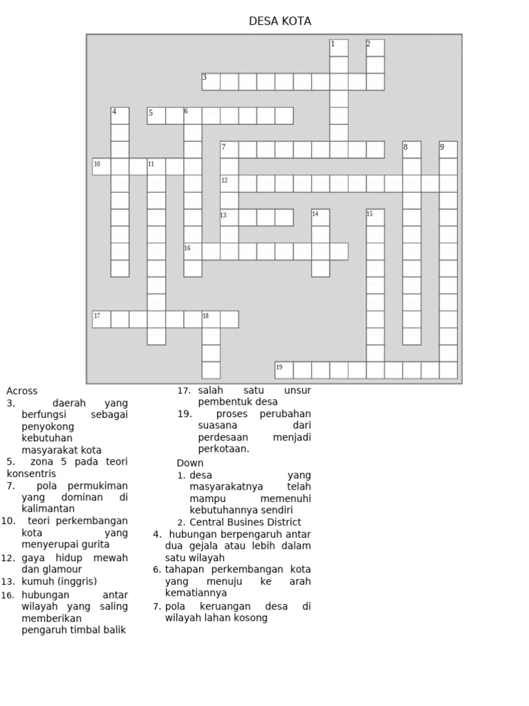 Tts Interaksi Desa Dengan Kota Soal | PDF
