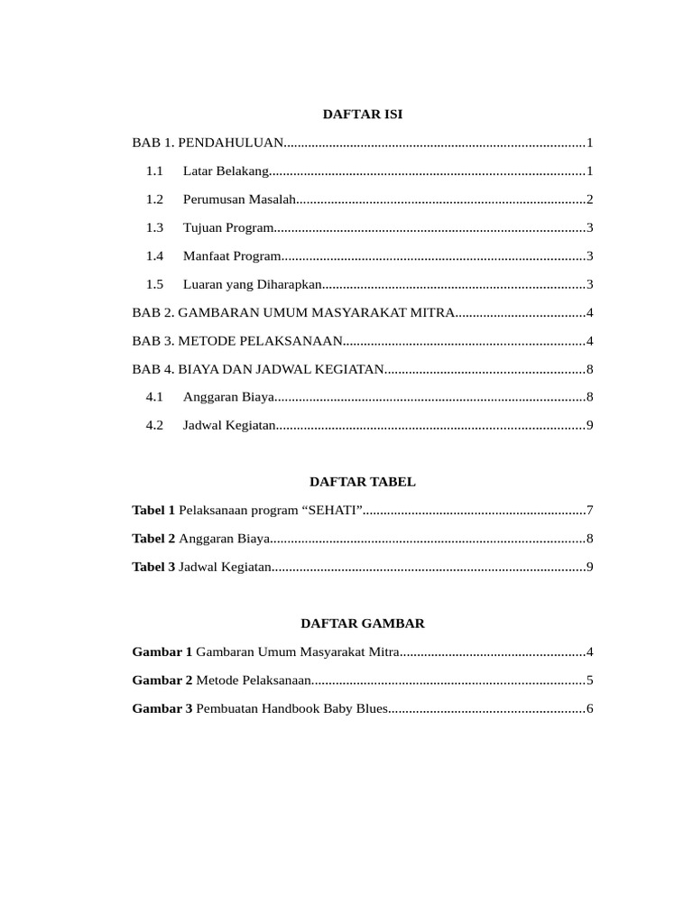 Contoh DAFTAR ISI | PDF