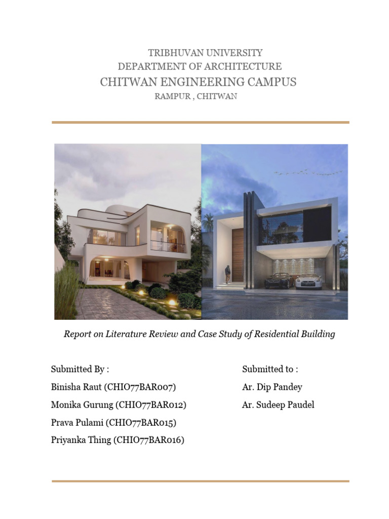 Residential Building Case Study Report | PDF | Stairs | Room