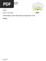 Progression Test Stage 7 English 2024 p1 QP | PDF