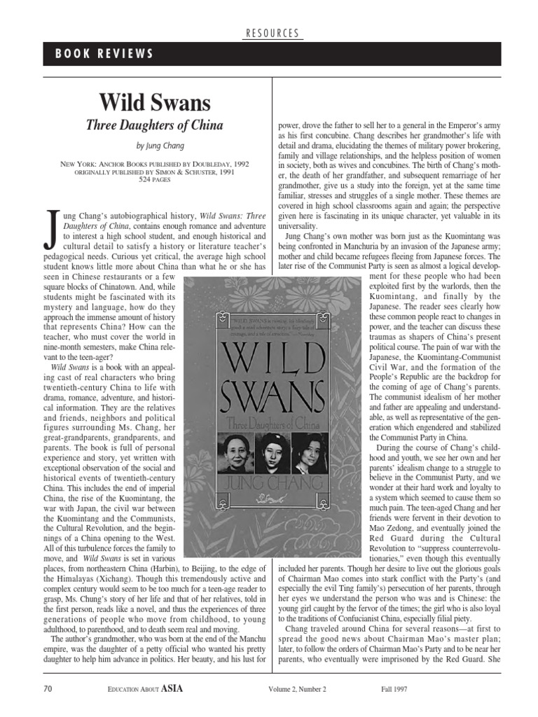 Wild Swans Three Daughters of China | PDF | China | World Politics