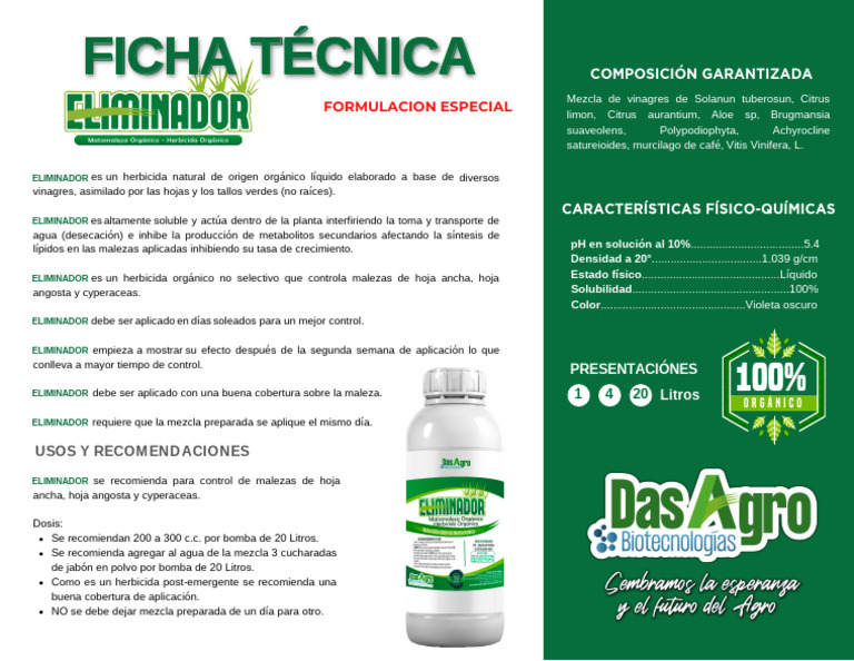 Ficha Tecnica Eliminador | PDF