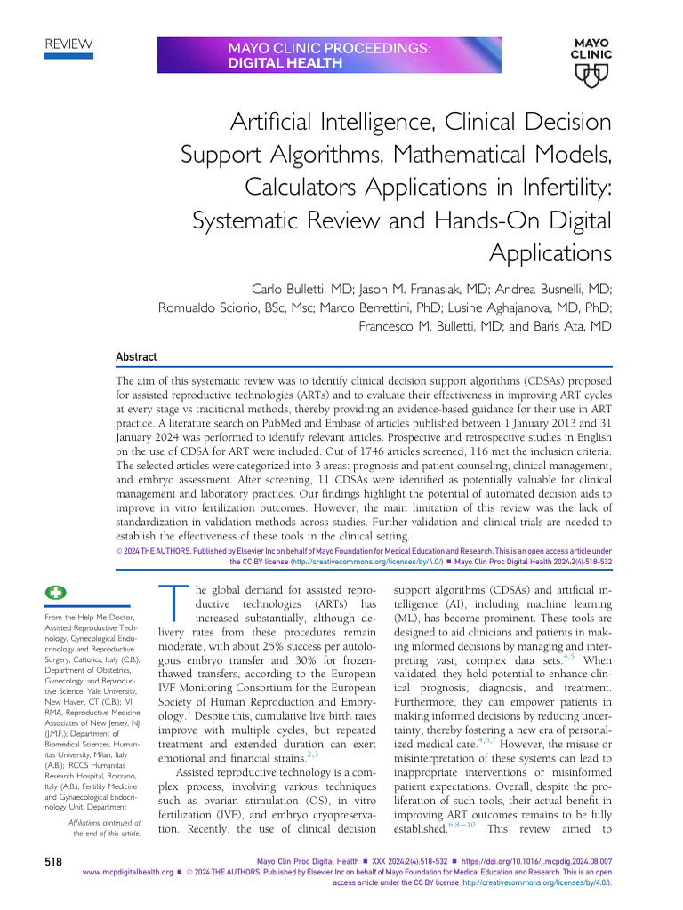 AI Clinical Decision Support Algorithms Mathematical 1728297525 | PDF ...