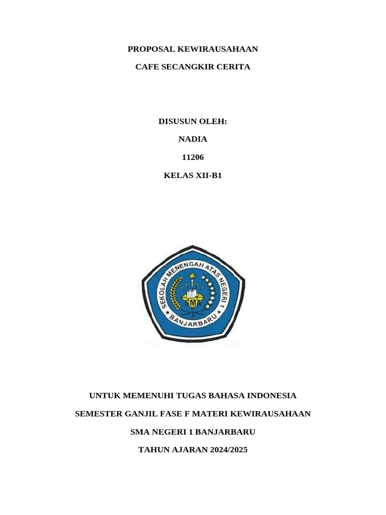 Proposal Kewirausahaan Nadia Rev.1 | PDF