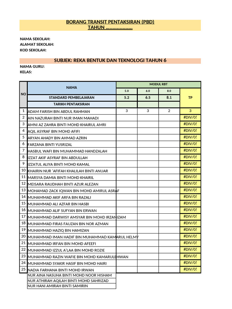 Rekod Transit Rbt t6 Int | PDF