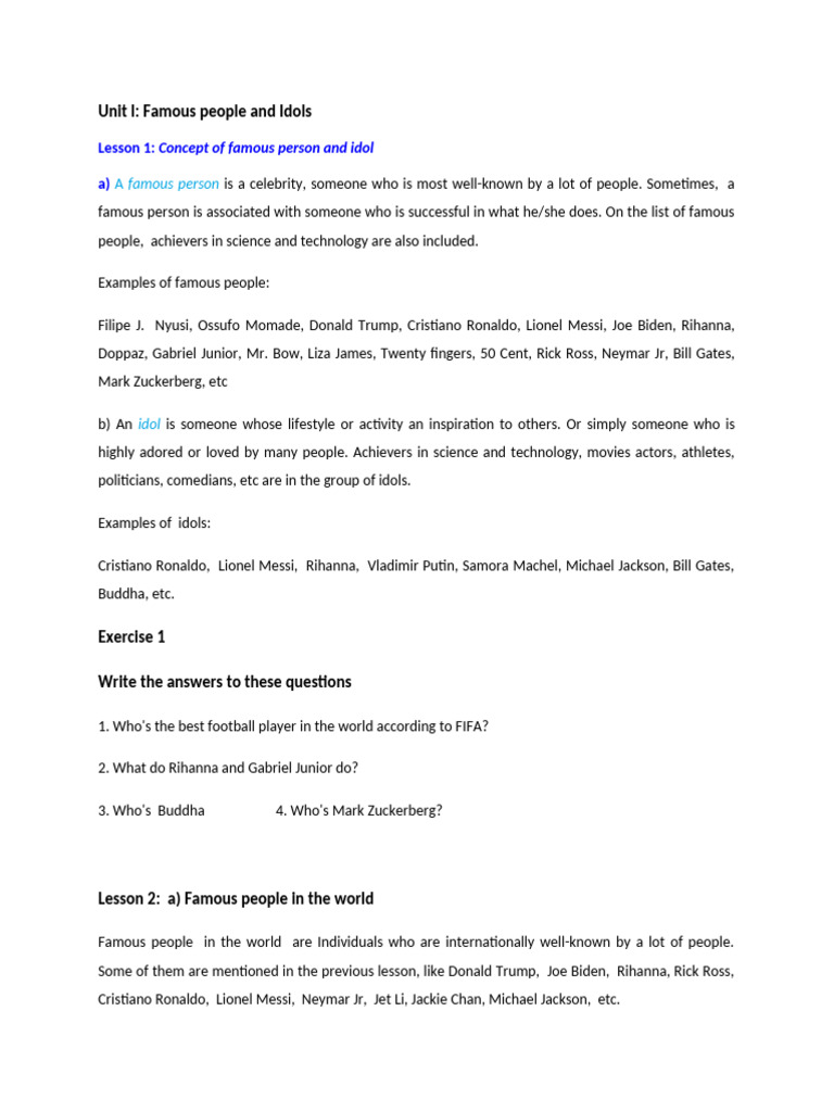 1unit L - Famous-WPS Office | PDF