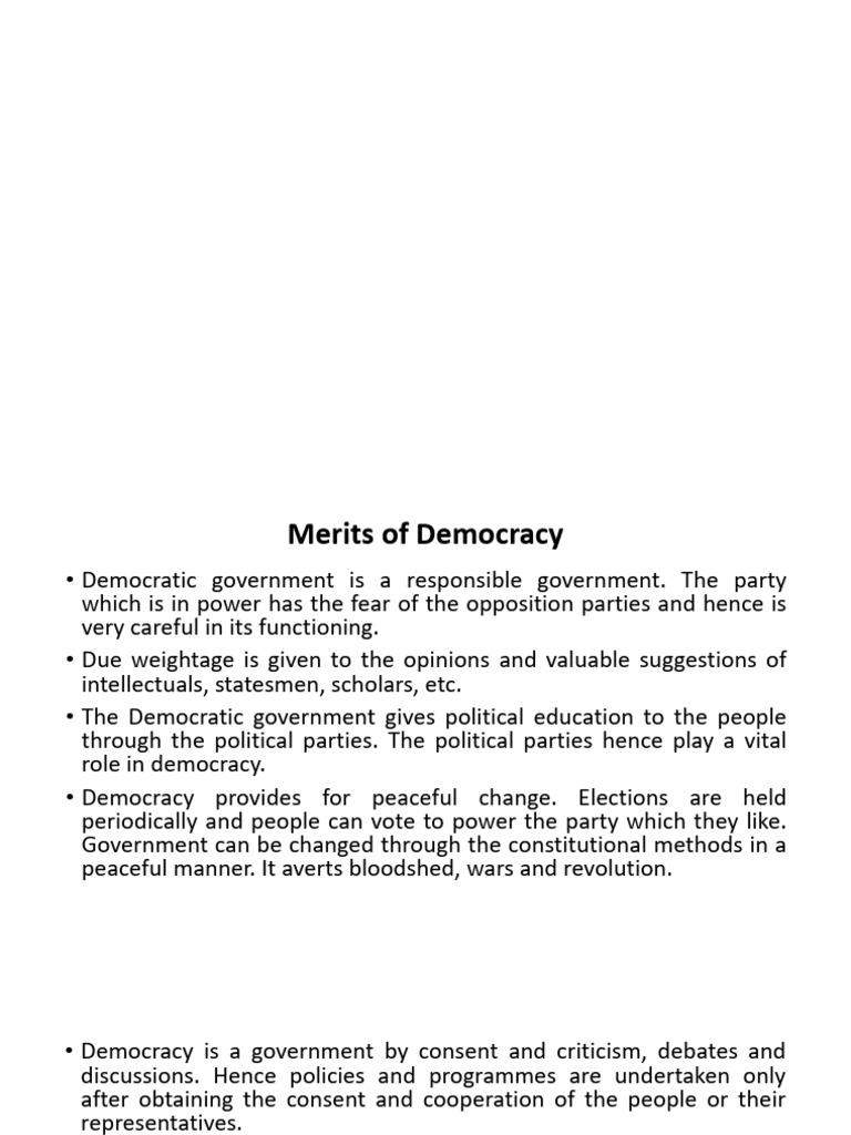 Pros and Cons of Democracy Explained | PDF | Democracy | Political Ideologies