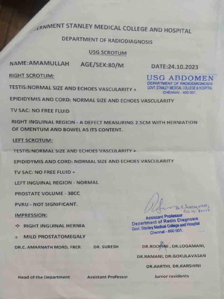 Amanullah Usg Report | PDF