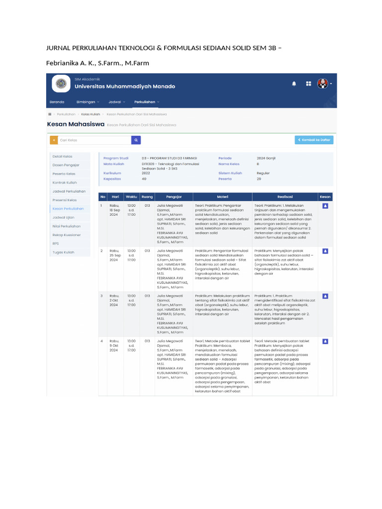 Jurnal Perkuliahan Tekno Solid 3B | PDF