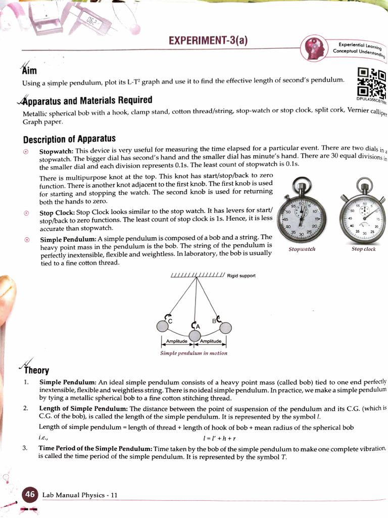 Practical - Simple Pendulum | PDF | Pendulum | Clock