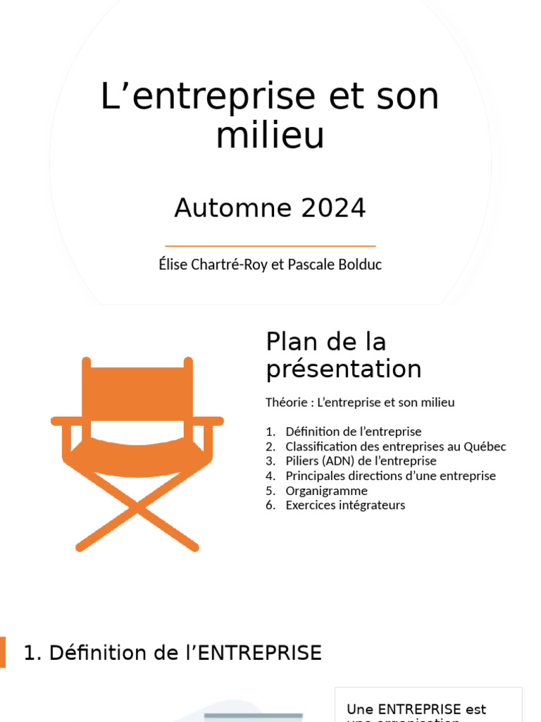 Comprendre l'entreprise et son milieu | PDF | Business | Gestion des ...