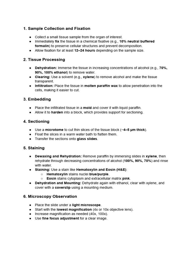 Histology Notes | PDF
