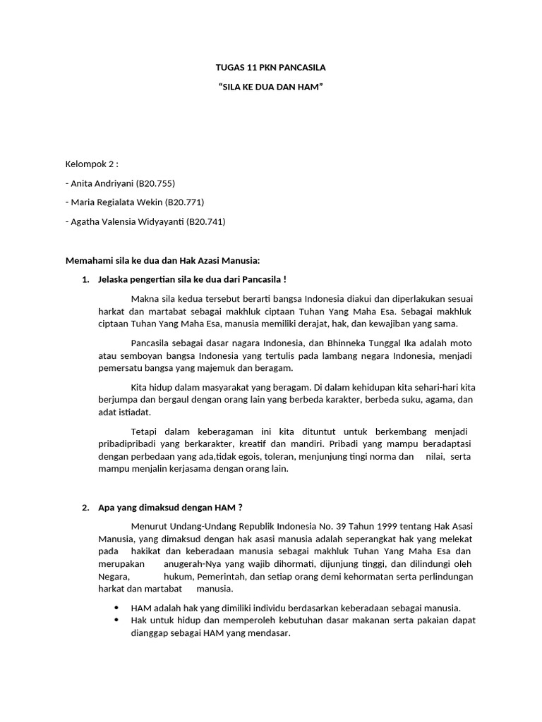 TUGAS 11 PKN PANCASILA | PDF