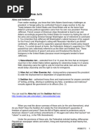 John Adams and the Alien & Sedition Acts | PDF