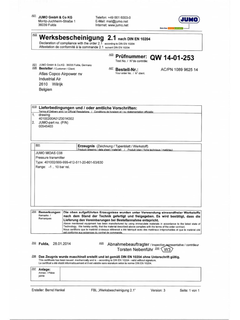 JUMO MIDAS C08 | PDF