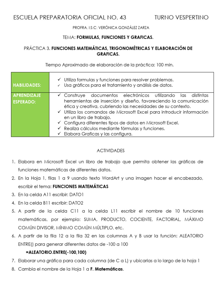 FUNC MAT Y TRIG | PDF | Funciones trigonométricas | Microsoft Excel
