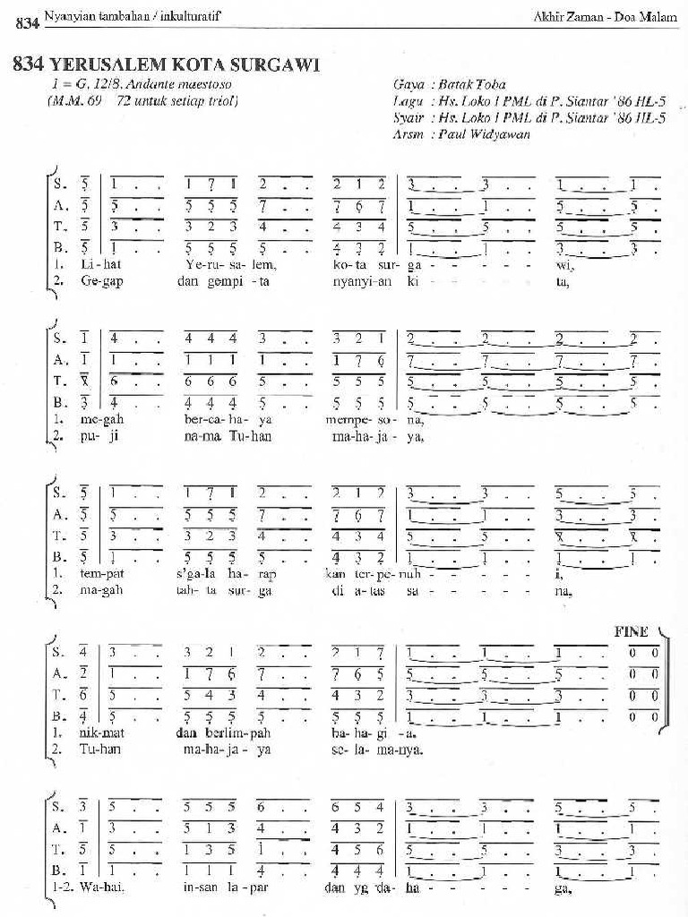 Yerusalem Kota Surgawi MB.834 | PDF