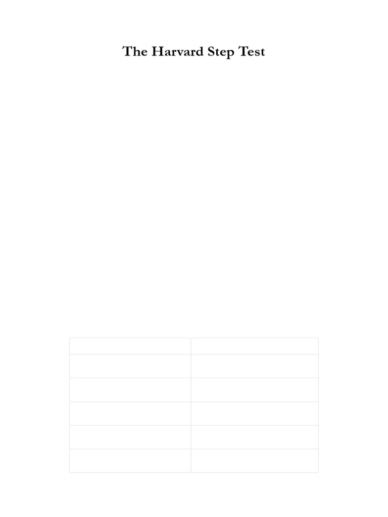 1710410384DSE1 Harvard Step Test | PDF