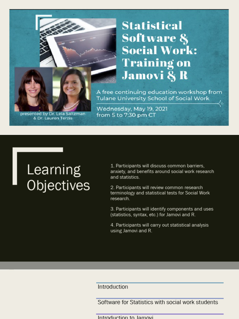 Jamovi and R Workshop | PDF | Statistics | Categorical Variable