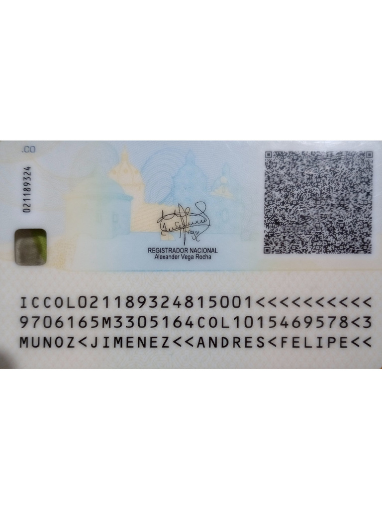 Cedula Andres Felipe Muñoz Jimenez | PDF