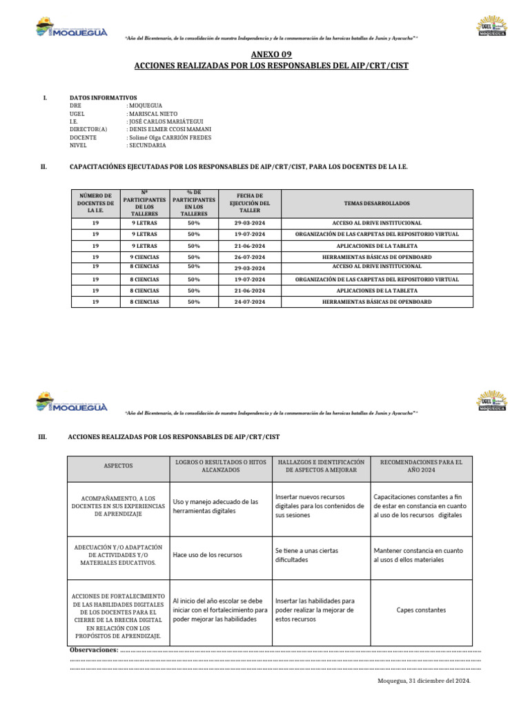 ANEXO 9 AIP-CIST -2024 | PDF | Enseñando | Aprendizaje