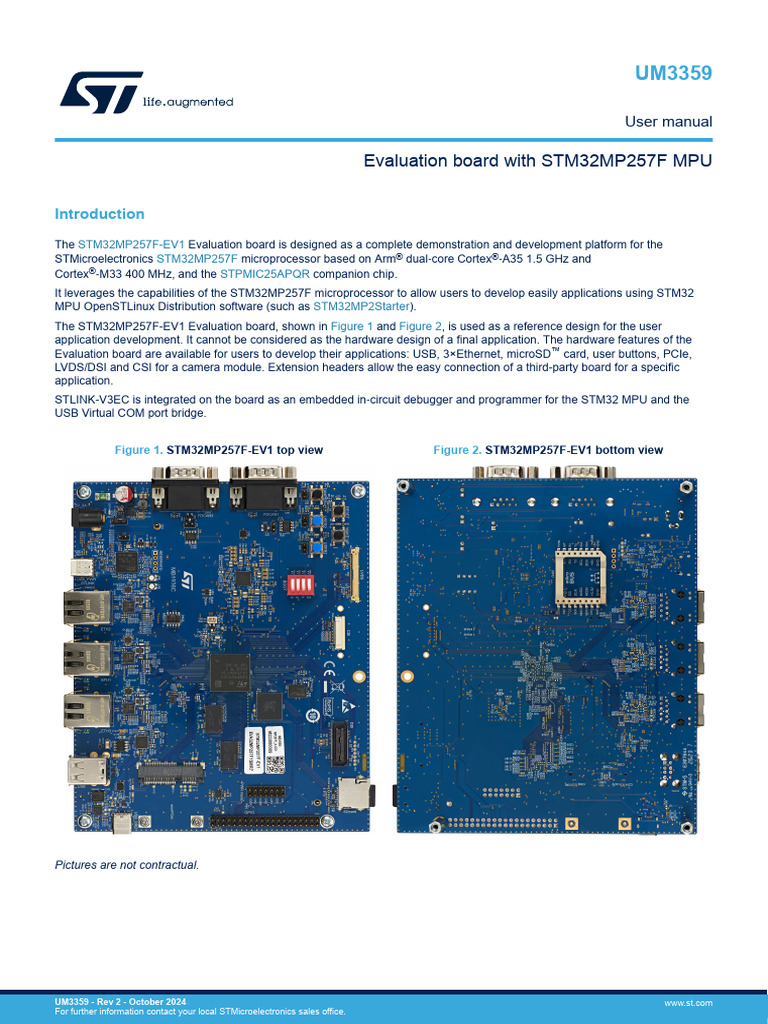 Um3359 Evaluation Board With Stm32mp257f Mpu Stmicroelectronics | PDF | Usb | Device Driver
