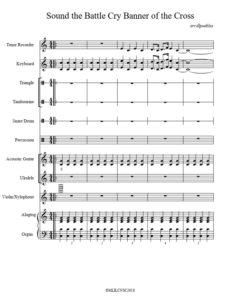 Partition de "Sound the Battle Cry" | PDF | Échecs | Ouverture (échecs)