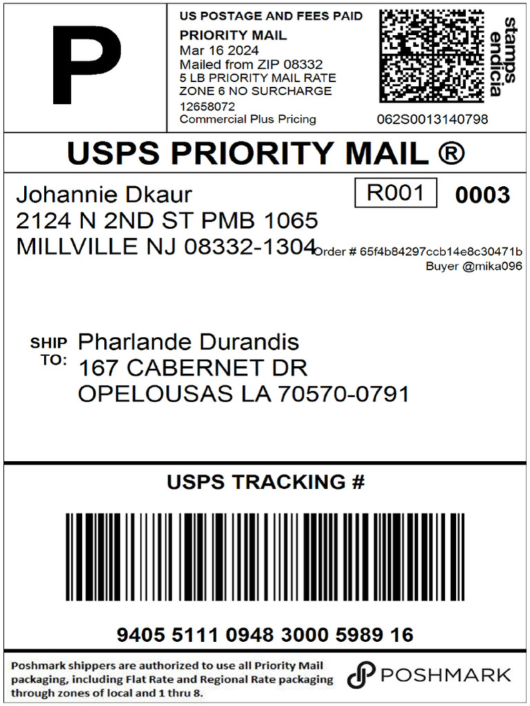 Pre-Paid Mailing Label 4x6 4 | PDF