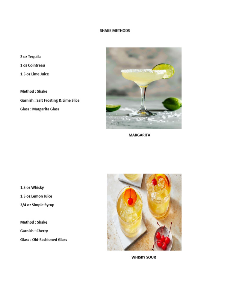 BARTENDING REVIEWER | PDF | Martini (Cocktail) | Mixed Drinks