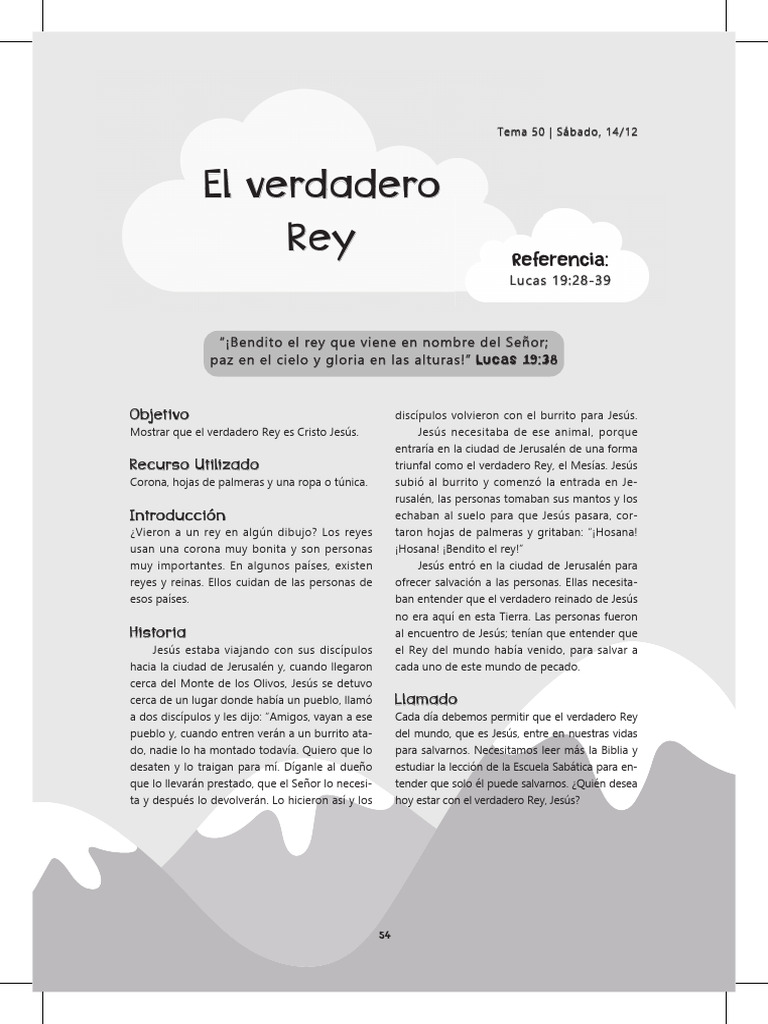 _50 El Verdadero El Verdadero Rey Rey | PDF | Jesús | Contenido bíblico