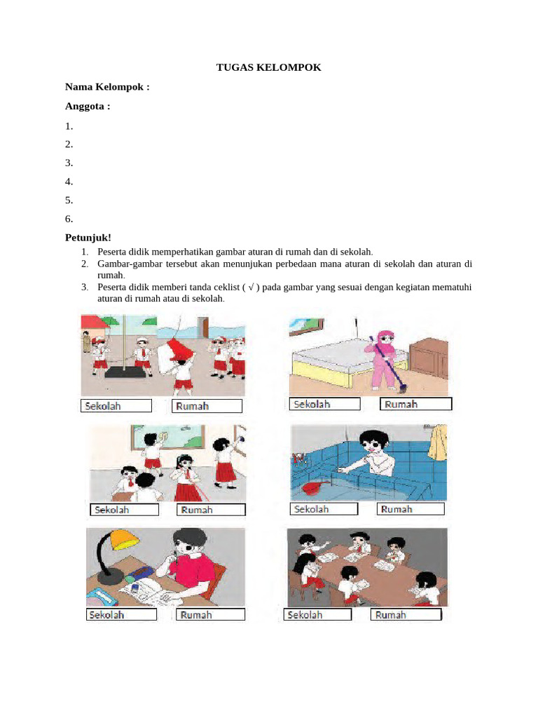 LKPD Supervisi Kelas 1 A Dan B Pendidikan Pancasila - Aku Anak Yang Patuh Aturan | PDF