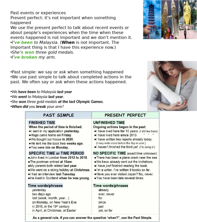 Present Perfect vs Past Simple Guide | PDF