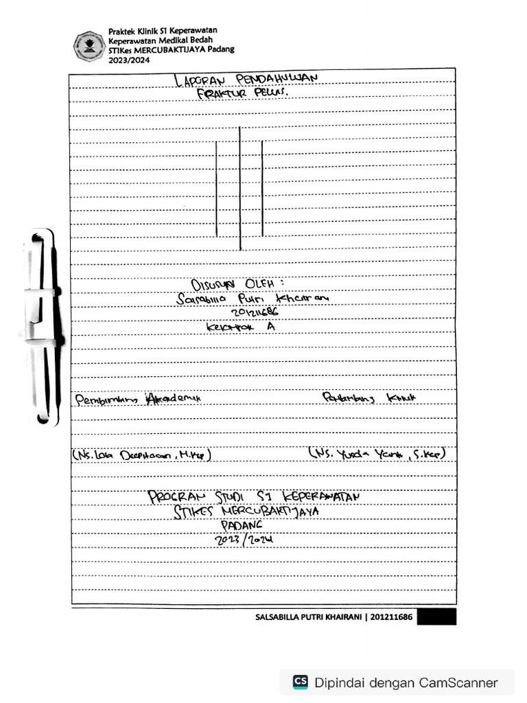 LP Fraktur & Mapping Pelvis - Salsabilla P | PDF