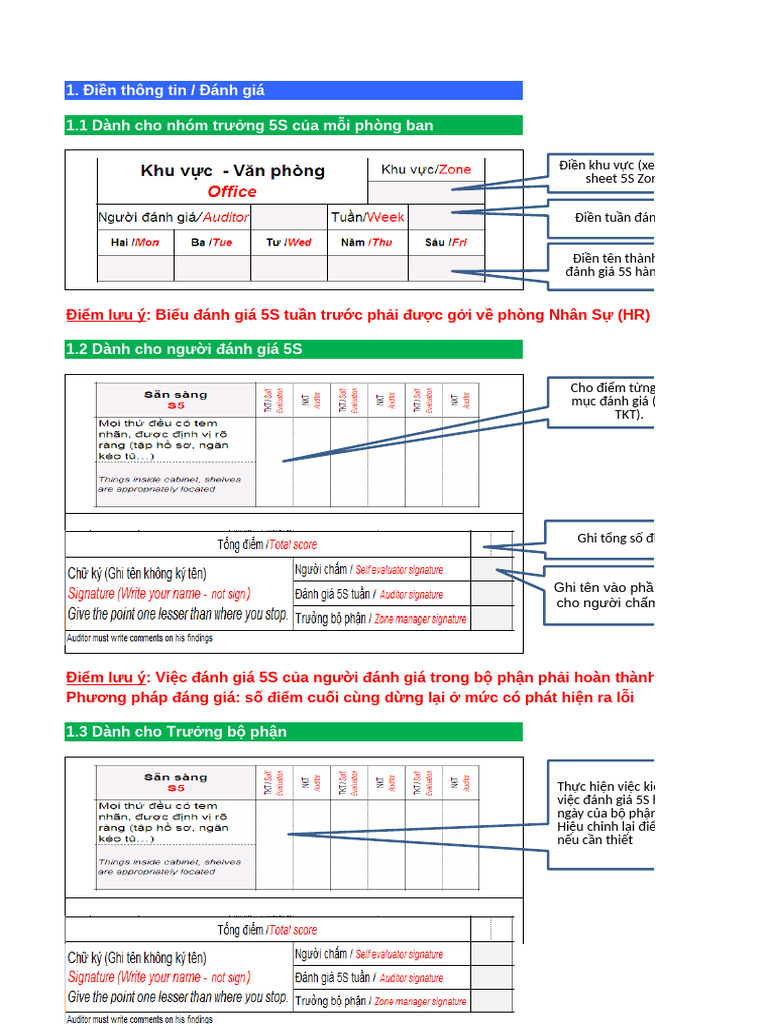 5S Checklist Format | PDF
