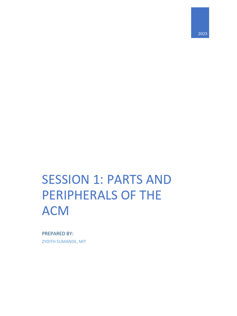 Session 1 Peripherals of The Acm | PDF