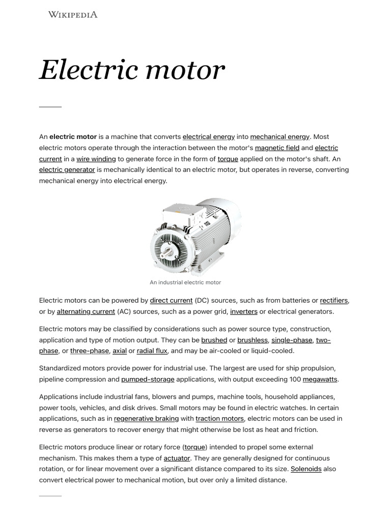 Motors 1 | PDF | Electric Motor | Electrical Engineering