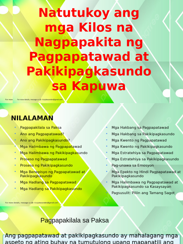 GMRC 7 Q3 2A Natutukoy Ang Mga Kilos Na Nagpapakita NG Pagpapatawad at ...