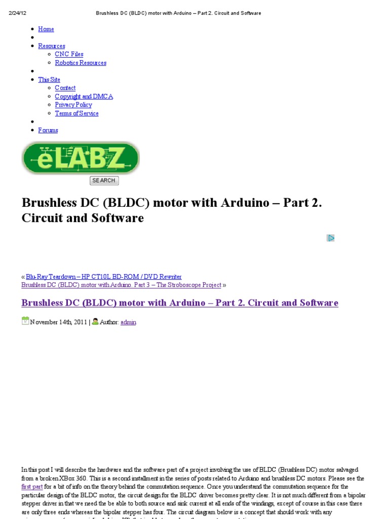 Brushless DC (BLDC) Motor With Arduino - Part 2 | PDF | Internet Forum ...