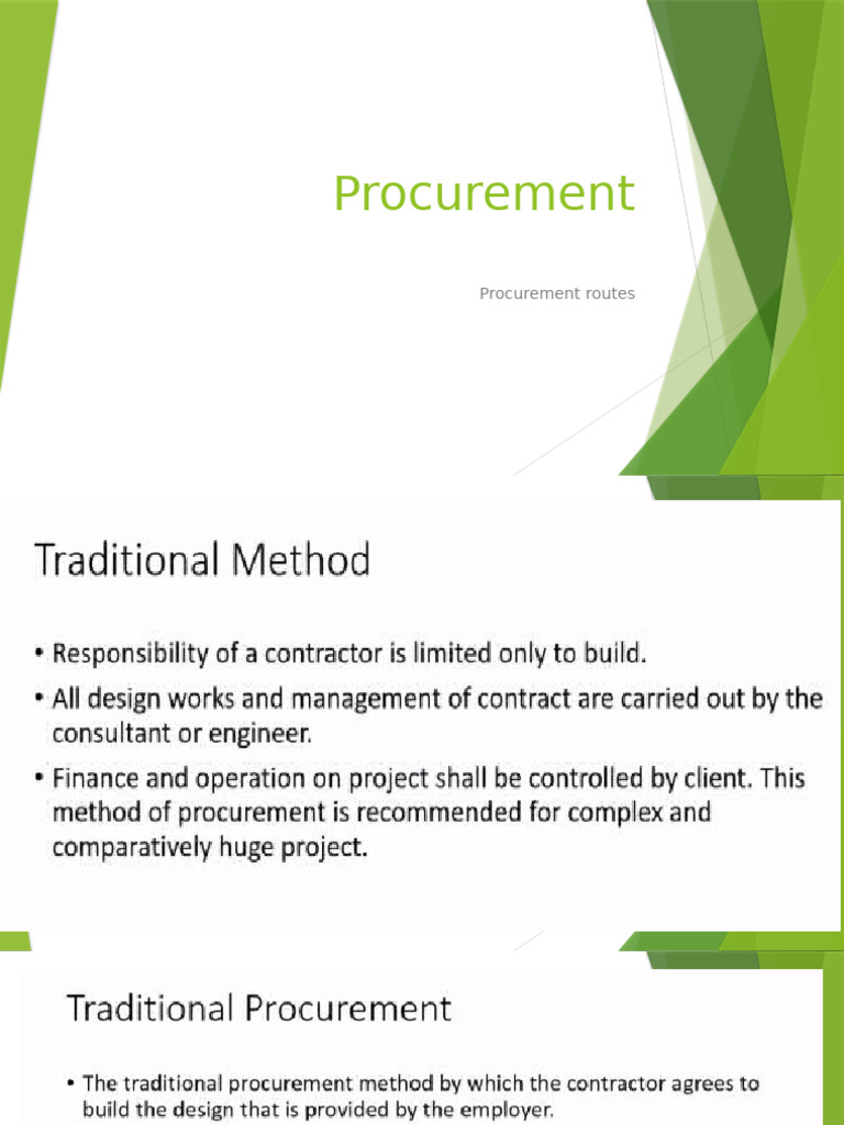 Understanding Procurement Routes | PDF