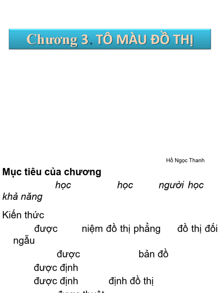 LTDT - 3 - Tô Màu - HVHK - Thanh - 2023 - Slide | PDF