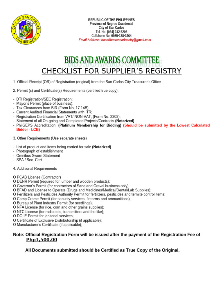 Checklist Local | PDF