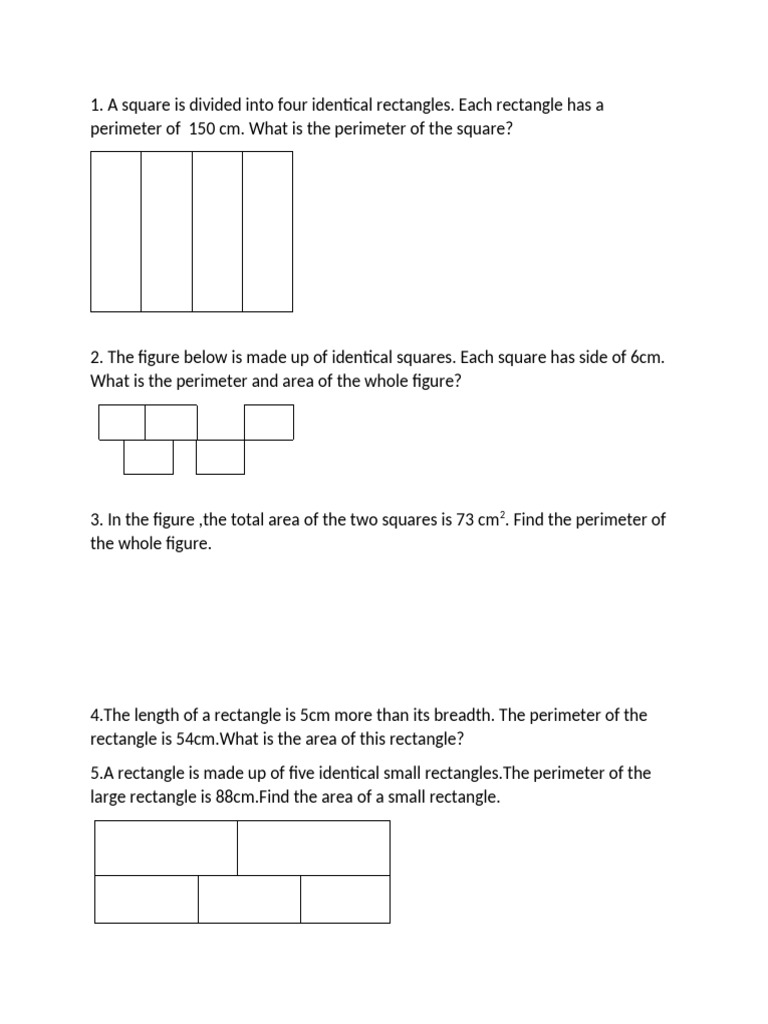 Area Of Figures Printable Poster
