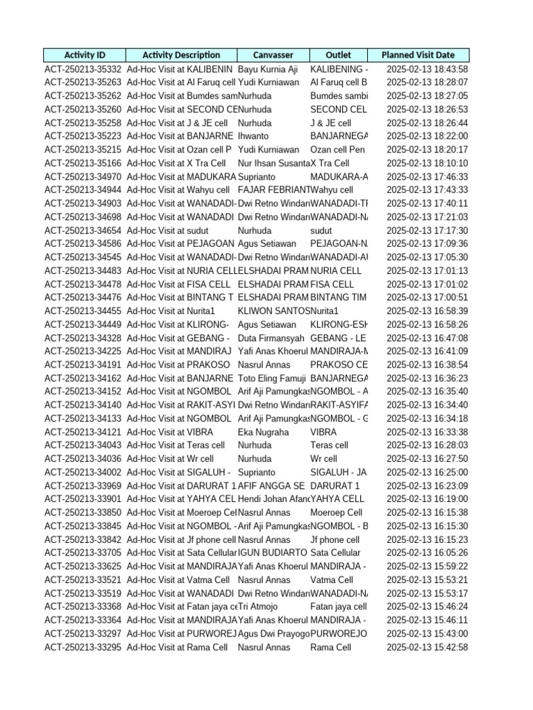 SFM Visit Activity Export New 20250214075936 (1 1344) | PDF