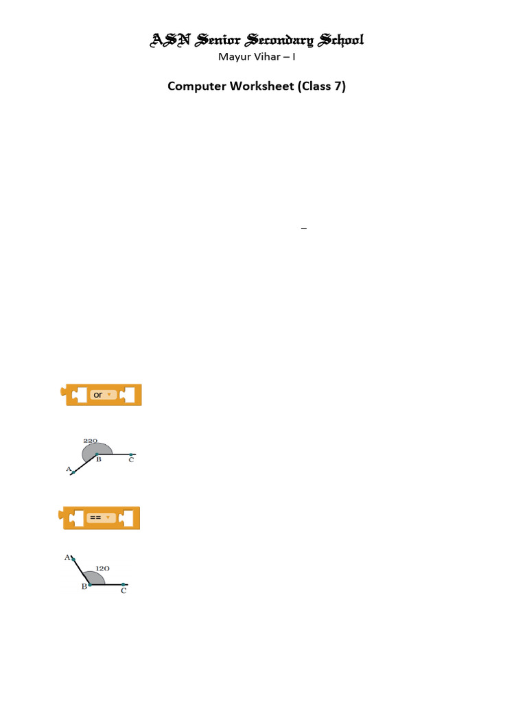 Computer - Class Vii (Worksheet) | PDF | Variable (Computer Science ...