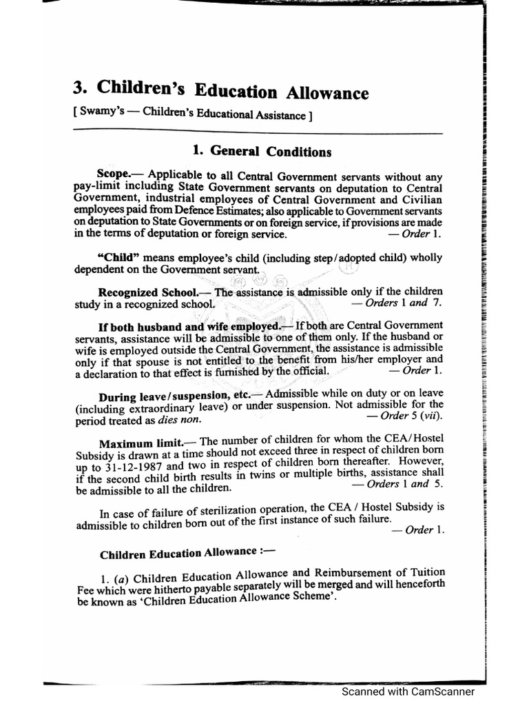 Children's Education Allowance | PDF