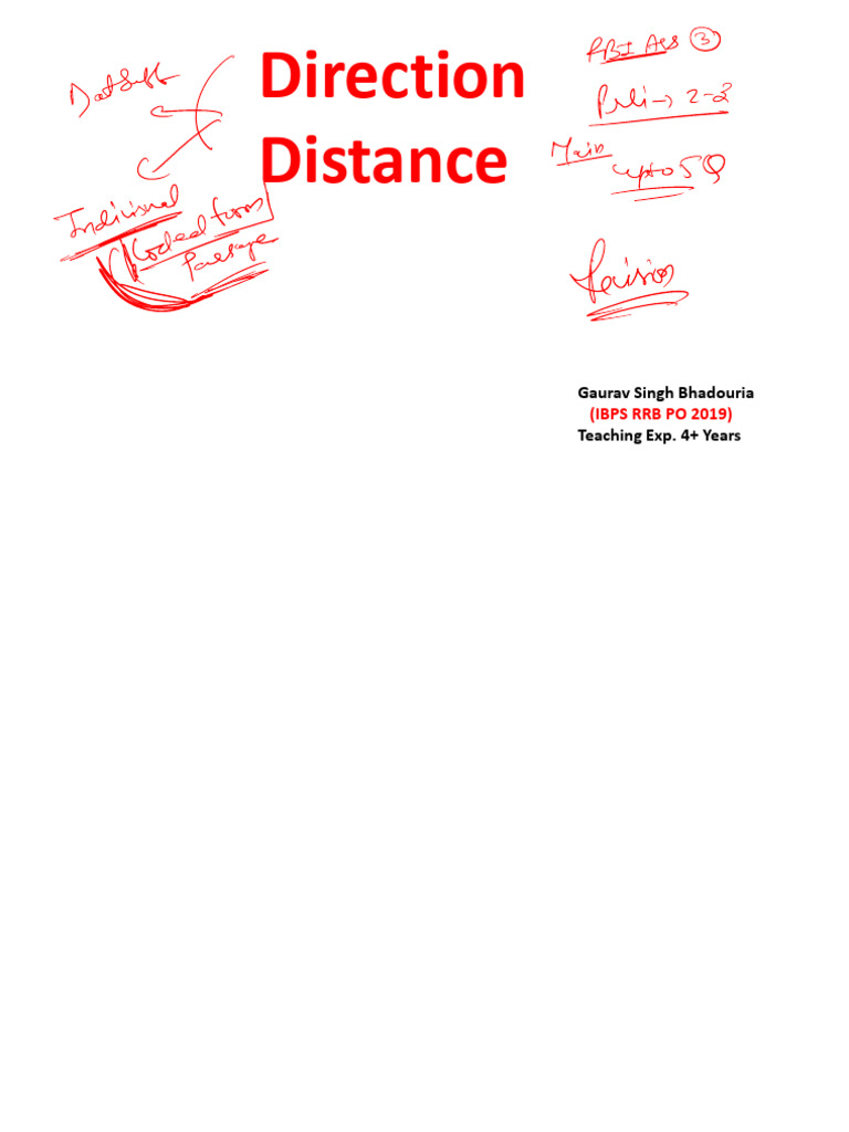 Direction Distance | PDF